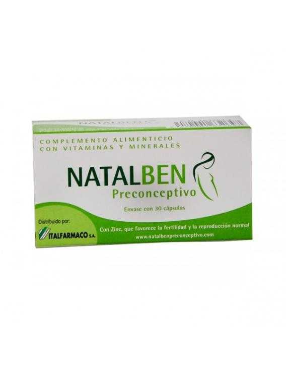 NATALBEN - PRECONCEPTIVO - 30 CÁPSULAS - Parafarmacia